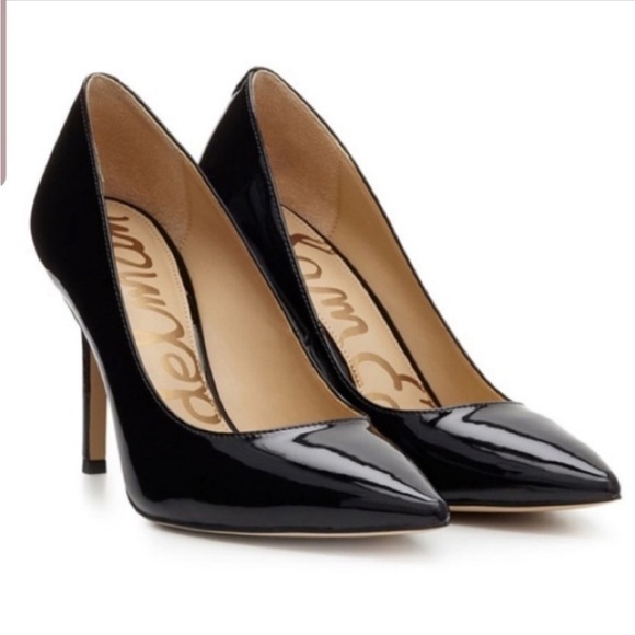 Sam Edelman | Shoes | Nwt Sam Edelman Hazel Black Patent Pump Heels ...